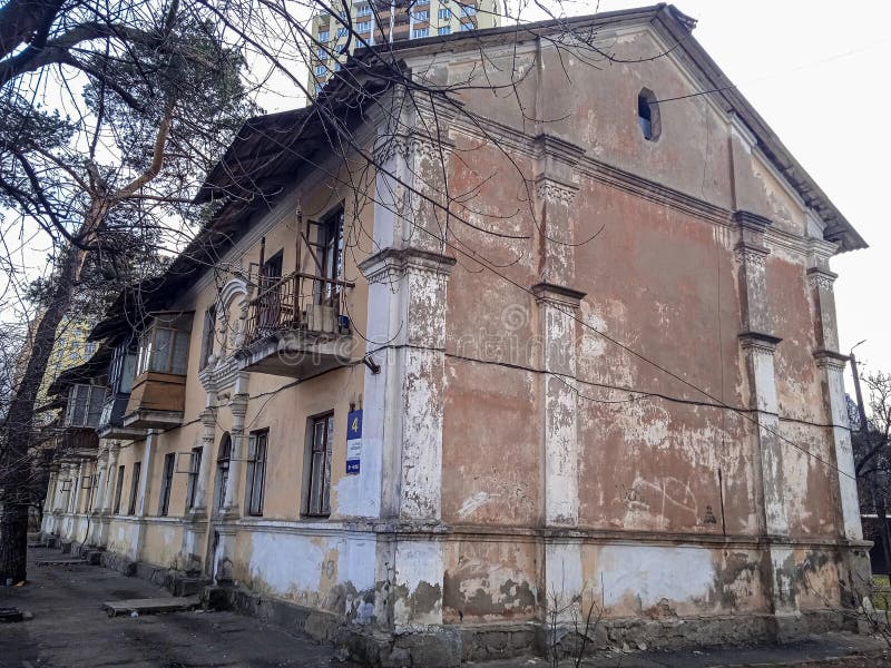 Old Soviet Houses Against the Background of New High-rise Buildings ...