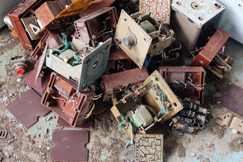 Old Soviet Electrical Panel. Stock Image - Image of industrial, energy ...