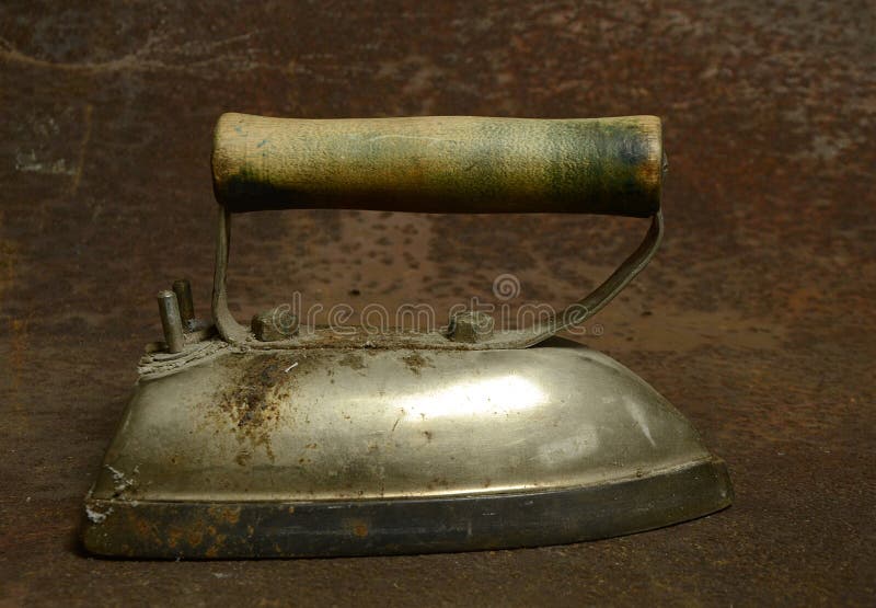 Old soviet iron iron. stock photo. Image of rarity, dirt - 139300298