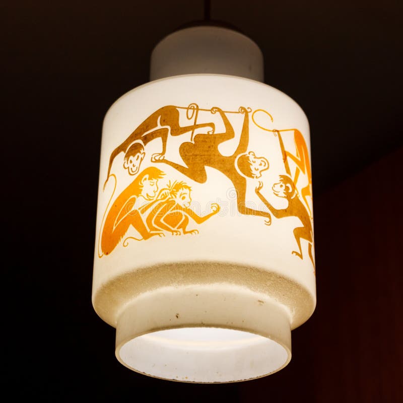 Old Soviet Lamp on the Ceiling Stock Photo - Image of dark, decor ...