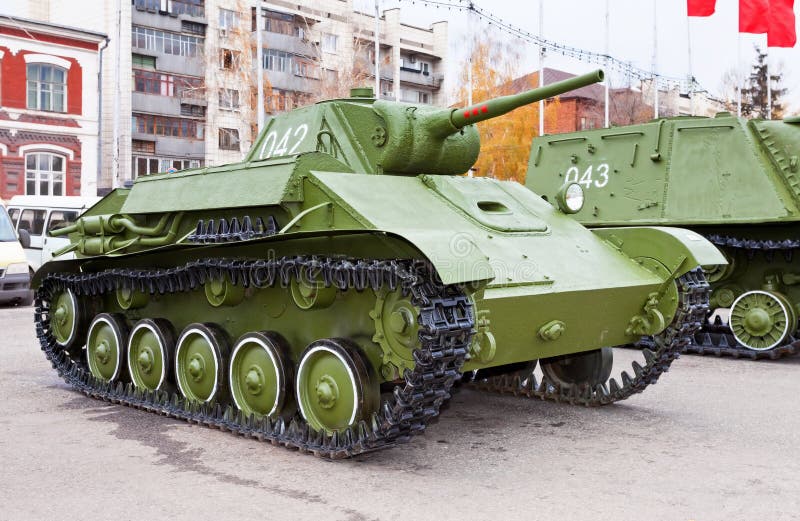 Old soviet light tank T-70 stock image. Image of rugged - 26859475