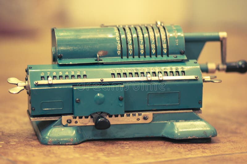 Old Soviet Metal Mechanical Retro Calculator Adding Machine Stock Image ...