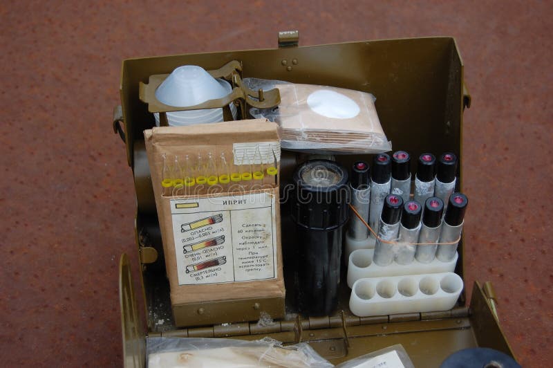 Old Soviet Military Set for Chemical Weapon Check Stock Photo - Image ...