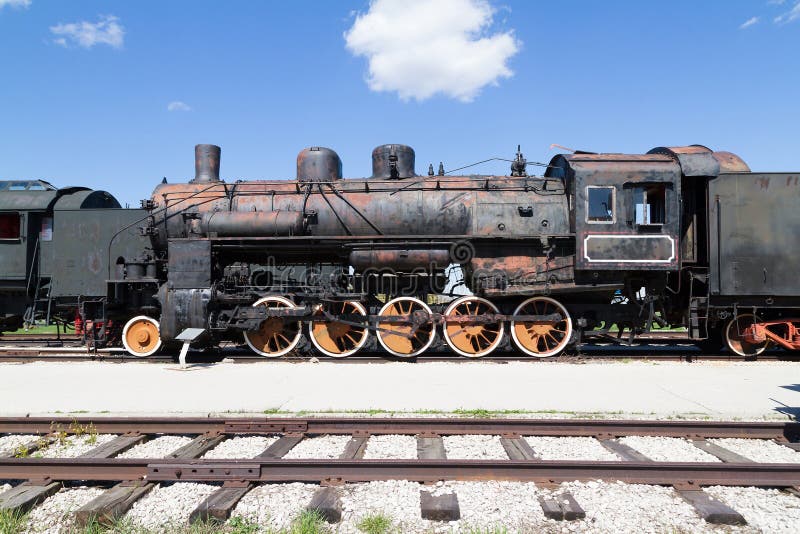 Old Soviet Military Train Locomotive . Stock Photo - Image of obsolete ...