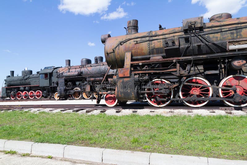 Old Soviet Military Train Locomotive . Stock Image - Image of ride ...