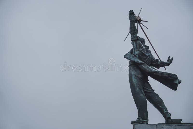 Old Soviet Monument Monument Made of Stone in the City of Kyiv Stock ...