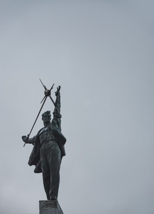 Old Soviet Monument Monument Made of Stone in the City of Kyiv Stock ...