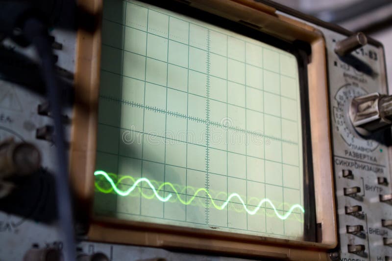 The Old Soviet Oscillograph with Diagramas Stock Image - Image of ...