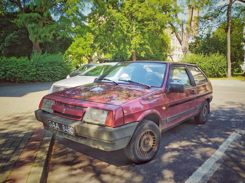 Old Soviet Private Car Lada Samara 2108 Side View Editorial Stock Image ...
