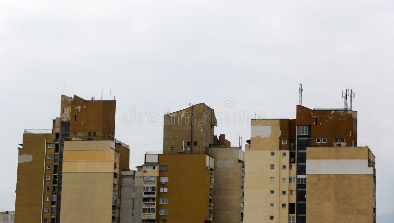 Old Soviet Residential Buildings Stock Photo - Image of exterior ...