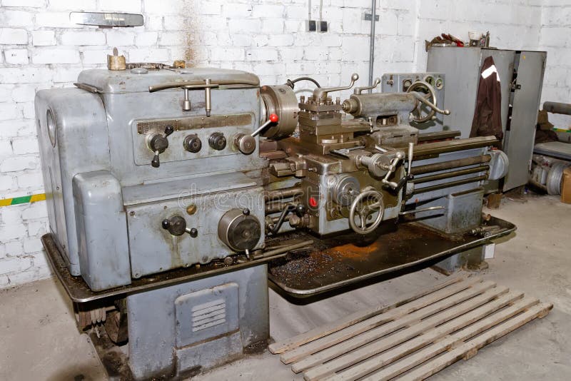 Old Soviet Screw-cutting Lathe Stock Image - Image of manufactory ...