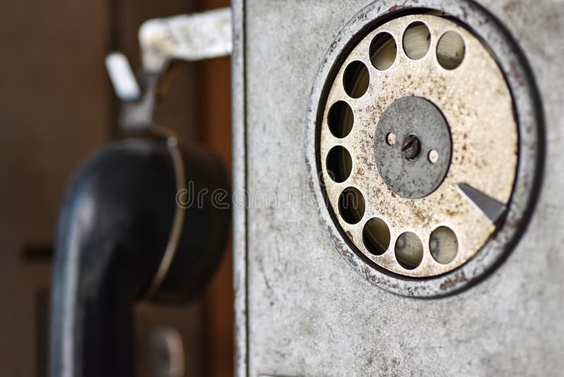 Old Soviet Telephone Payphone with a Disk Dialer, Call Special Services ...