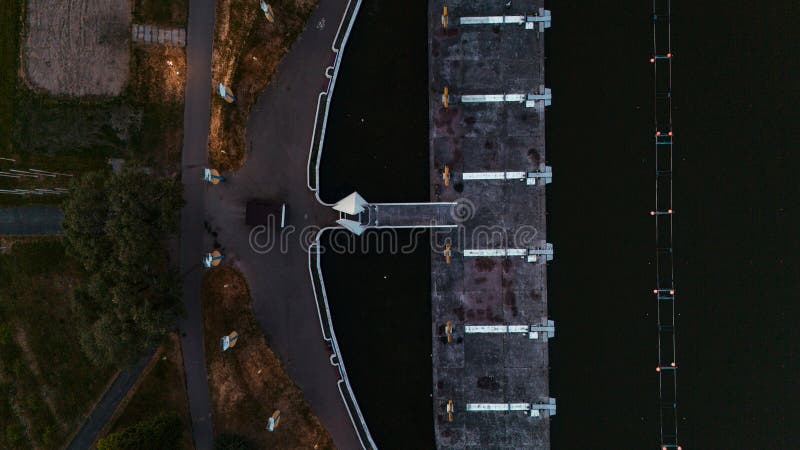 Old Soviet Water Structures Lake Malta Poznan Stock Photos - Free ...