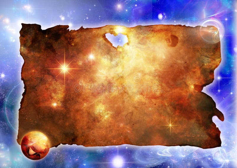 Old space paper stock image. Image of infinity, clouds - 14664401