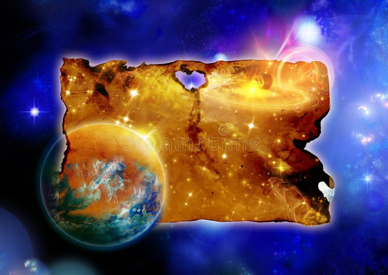 Old space paper stock illustration. Illustration of nebula - 15156340