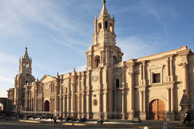 Old Spanish Architecture, Arequipa, Peru. Stock Photo - Image of ...