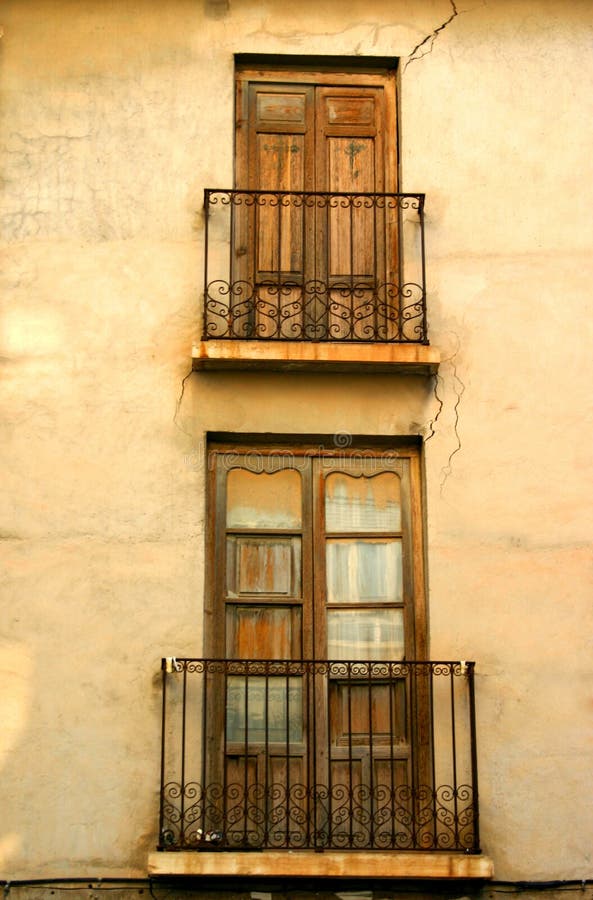 Old Spanish, doors stock photo. Image of doorways, balcony - 4243156