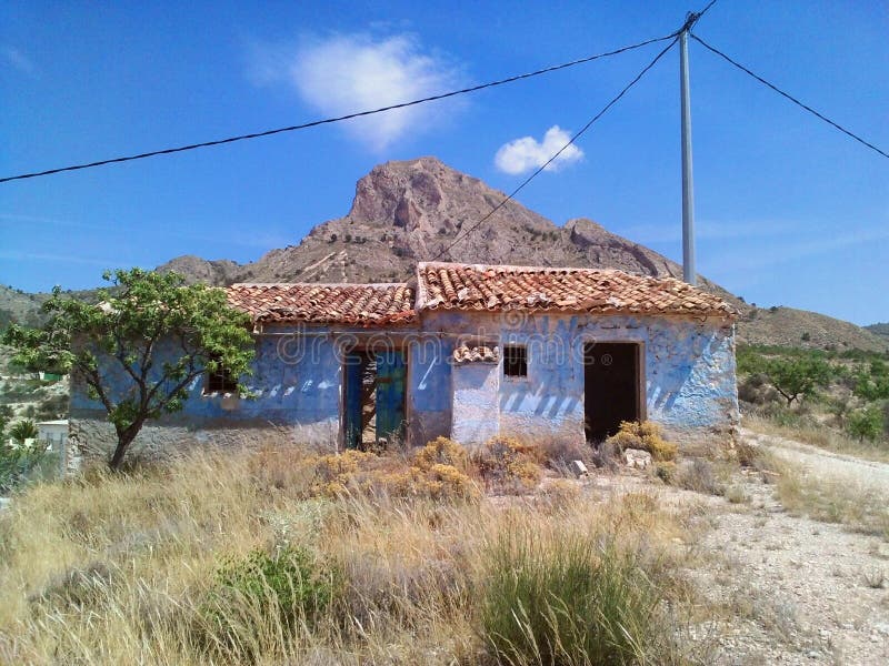 Old spanish finca stock photo. Image of blue, year, mountains - 55946148