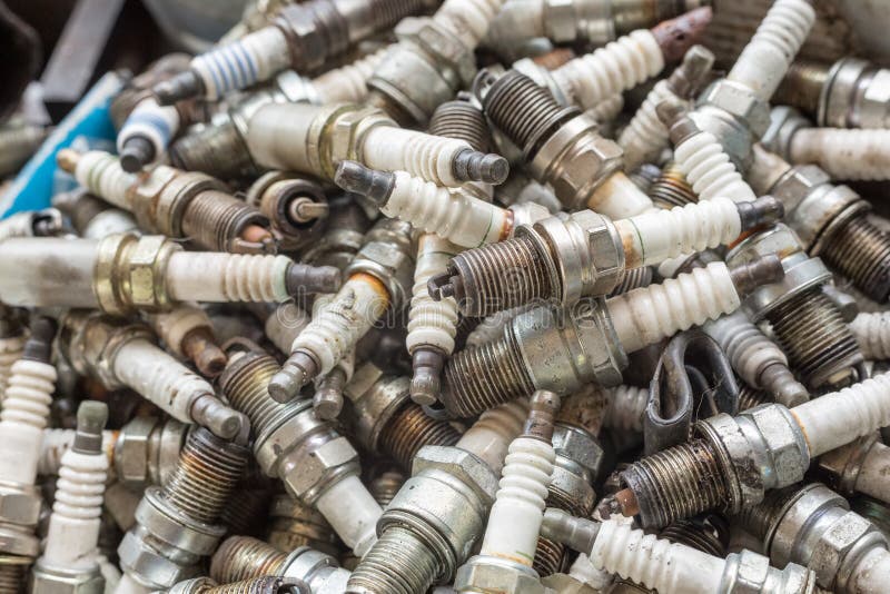 Old spark plugs stock image. Image of garage, power, repair - 77744921