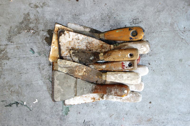 Old spatulas stock image. Image of painter, case, painters - 103082413