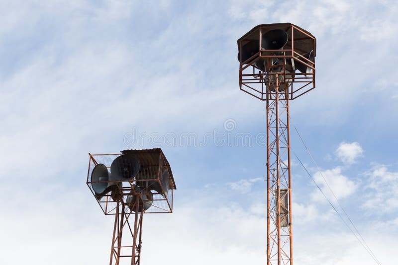 Old Speaker Tower stock photo. Image of message, speaker - 68182002