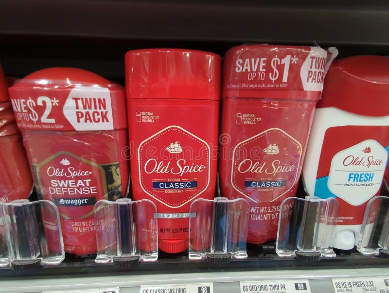 Old Spice Deodorant Brand Logo Display on Shelf Editorial Photography ...