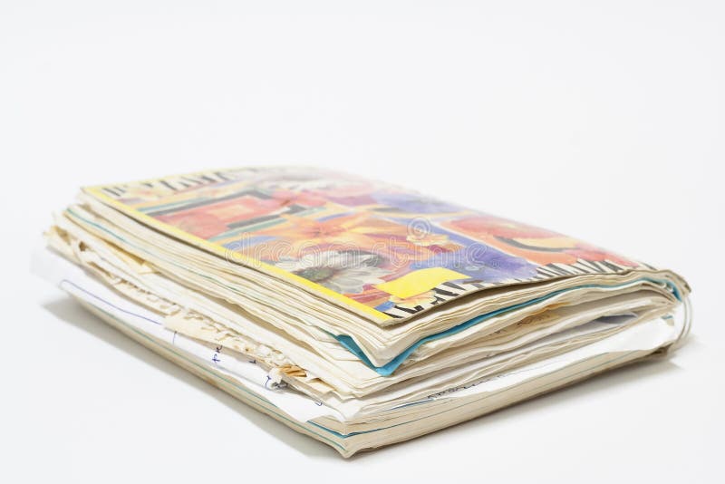 Old Spiral Notebook with Records Stock Image - Image of paper, effect ...