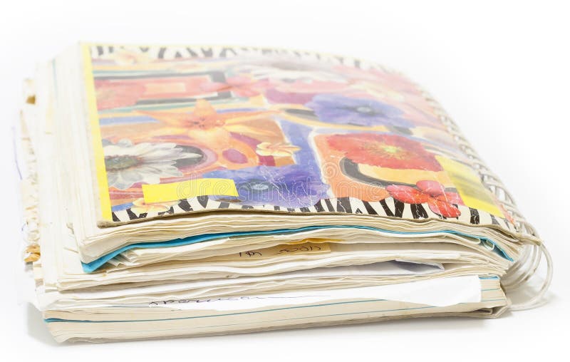 Old Spiral Notebook with Records Stock Photo - Image of ancient ...