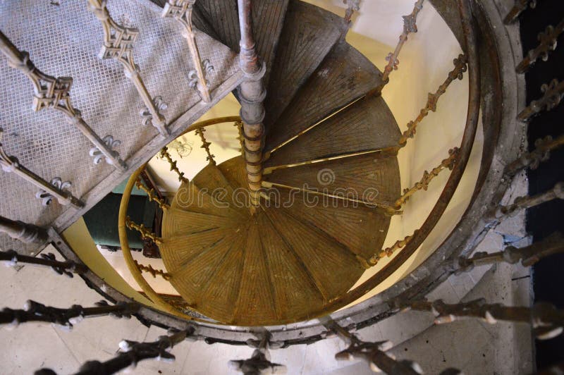 Spiral Staircase in the Castle Stock Image - Image of fence, staircase ...