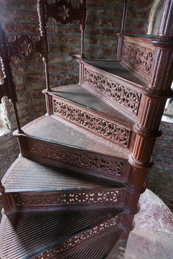 Old spiral staircase stock image. Image of caretaker - 78391035