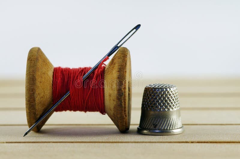 Old spool of thread stock image. Image of fabric, formal - 54372885