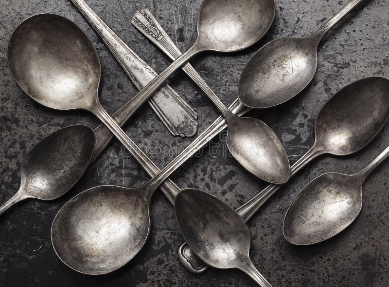 Old Spoons stock image. Image of utensil, spoon, kitchen - 198865623