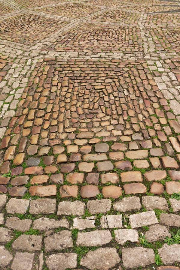 Old Square Paved with Large Cobblestones Stock Photo - Image of large ...