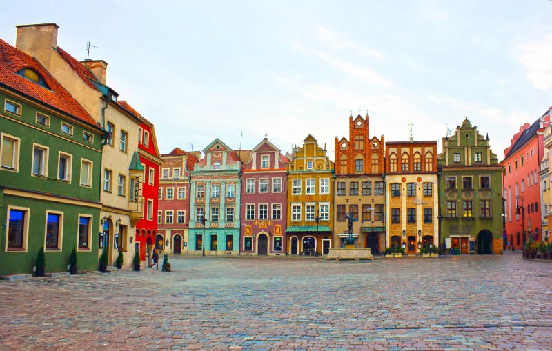 Old Square of Poznan, Poland Stock Photo - Image of city, crooked: 21933902