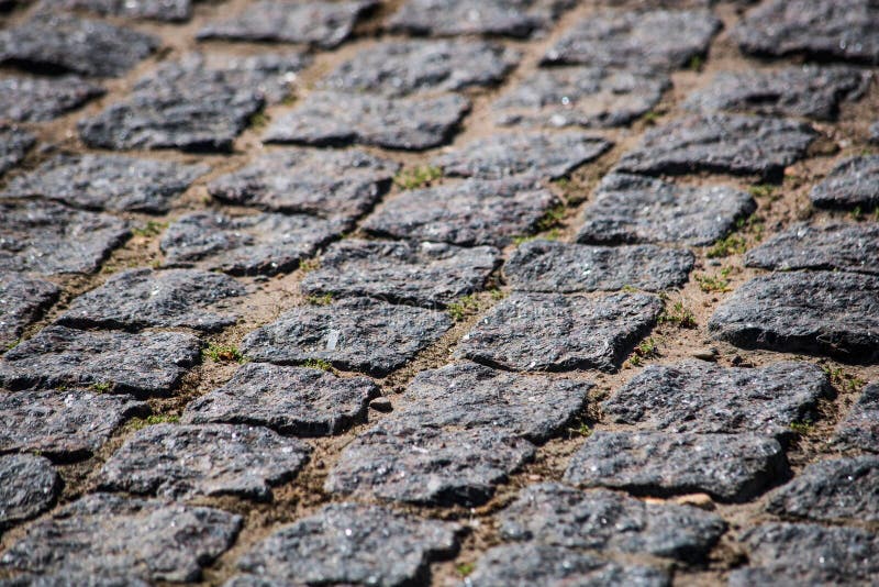 Old Square Stone Pavement is Close Up Stock Photo - Image of city ...