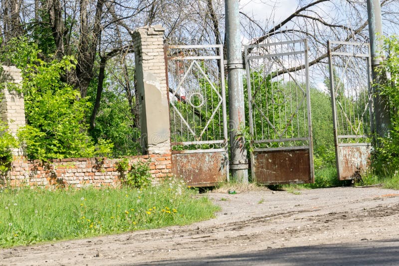 Old Stadium Gate stock image. Image of fence, sign, stadium - 83745769