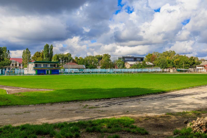Old Stadium for Physical Education. Background with Selective Focus and ...