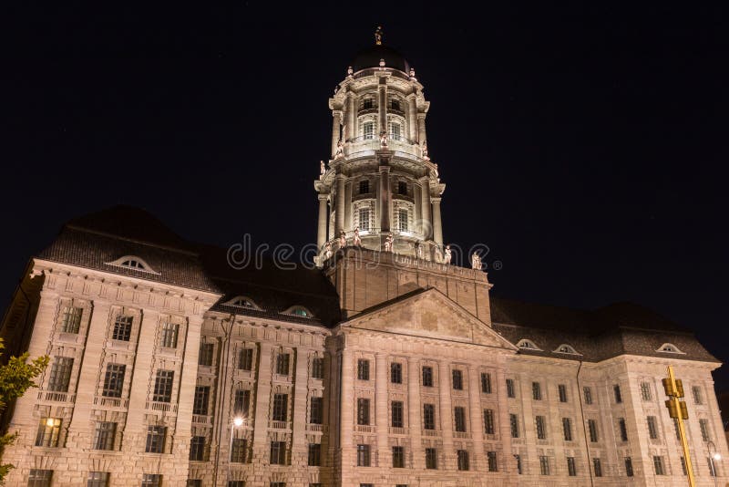 Old Stadthaus Building in Berlin Germany at Night Stock Photo - Image ...