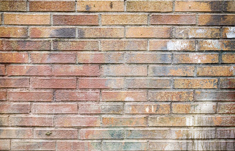 Old Stained Brick Wall Backdrop Stock Photo - Image of paint ...