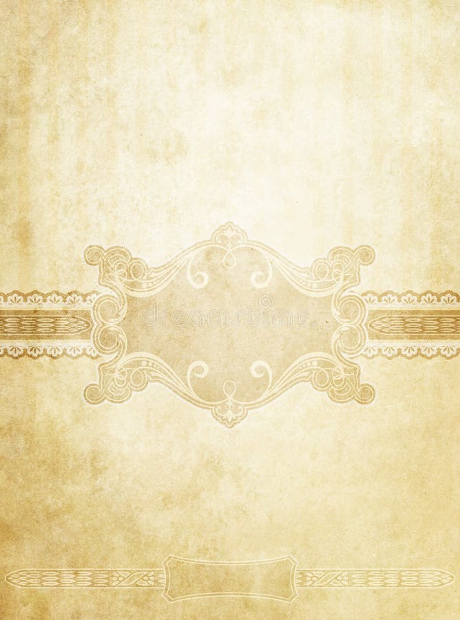 Old Paper with Decorative Vintage Frame Stock Illustration ...
