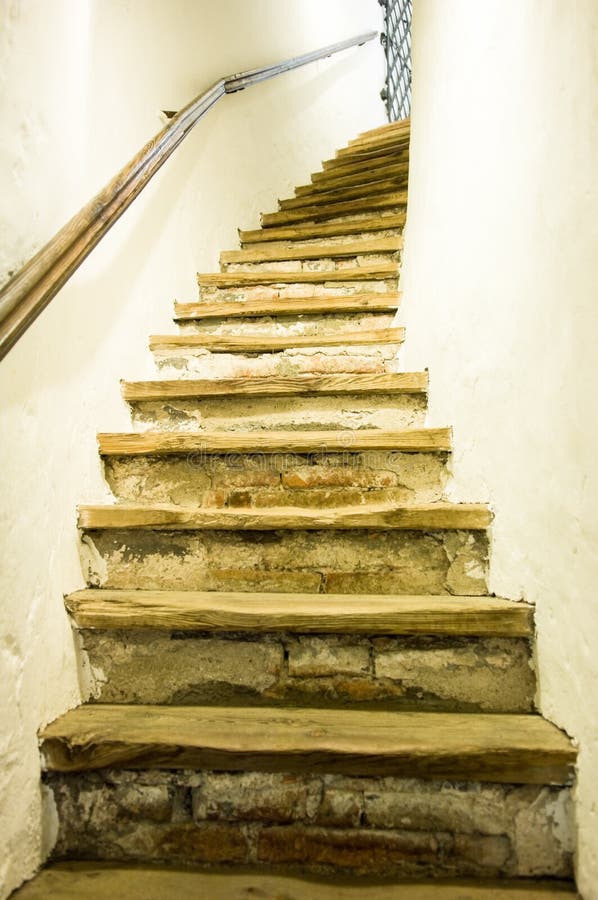 Old staircase stock image. Image of rundown, brown, striped - 30401711