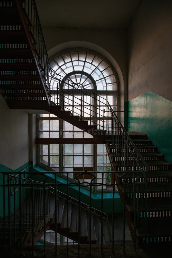 Old Staircase Inside Historical Building Stock Image - Image of wall ...