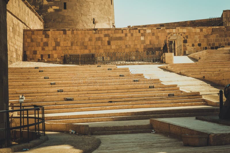 Old Stairs at Cairo Citadel Stock Image - Image of citadel, inside ...