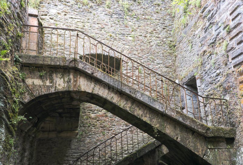 Old stairs in castel stock photo. Image of arches, ancient - 33104748