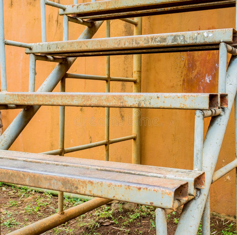 Old stairs stock image. Image of antique, iron, abandoned - 44549351