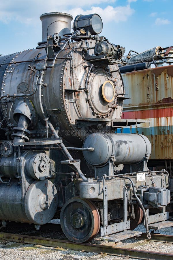 Old Steam Engine Iron Train Detail Close Up Editorial Stock Image ...
