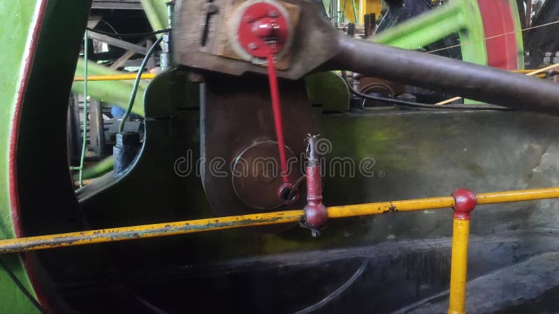 An Old Steam Engine S Connecting Rod and Crank System Move in Rhythmic ...