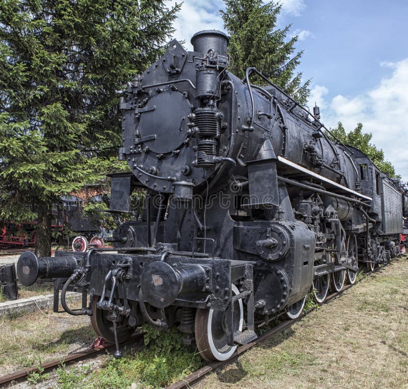 The old steam locomotive stock image. Image of machinery - 66905457