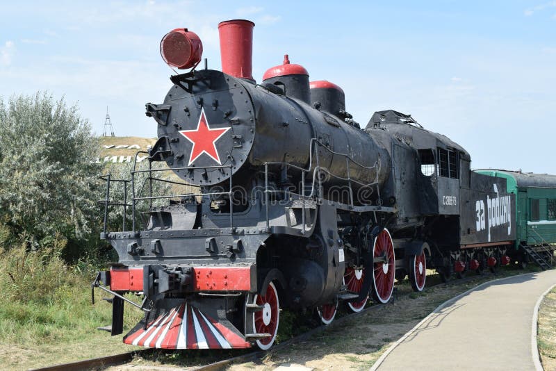 The Old Steam Locomotive in Open Air Museum Editorial Stock Image ...