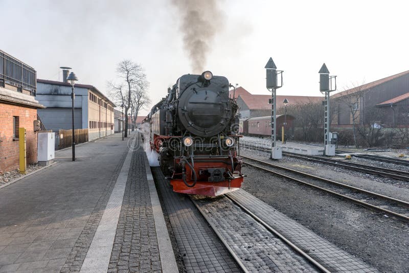 Old Steam Locomotive in the Station Stock Image - Image of germany ...